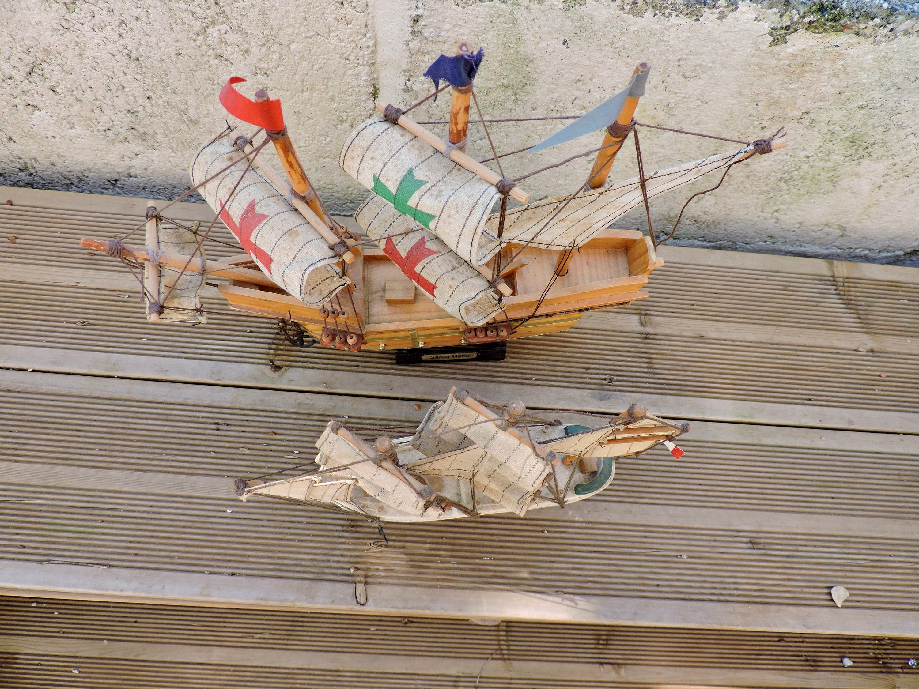 Two Vintage Model Boats, Model Sailing Vessel, 2 Miniature Sailing ...