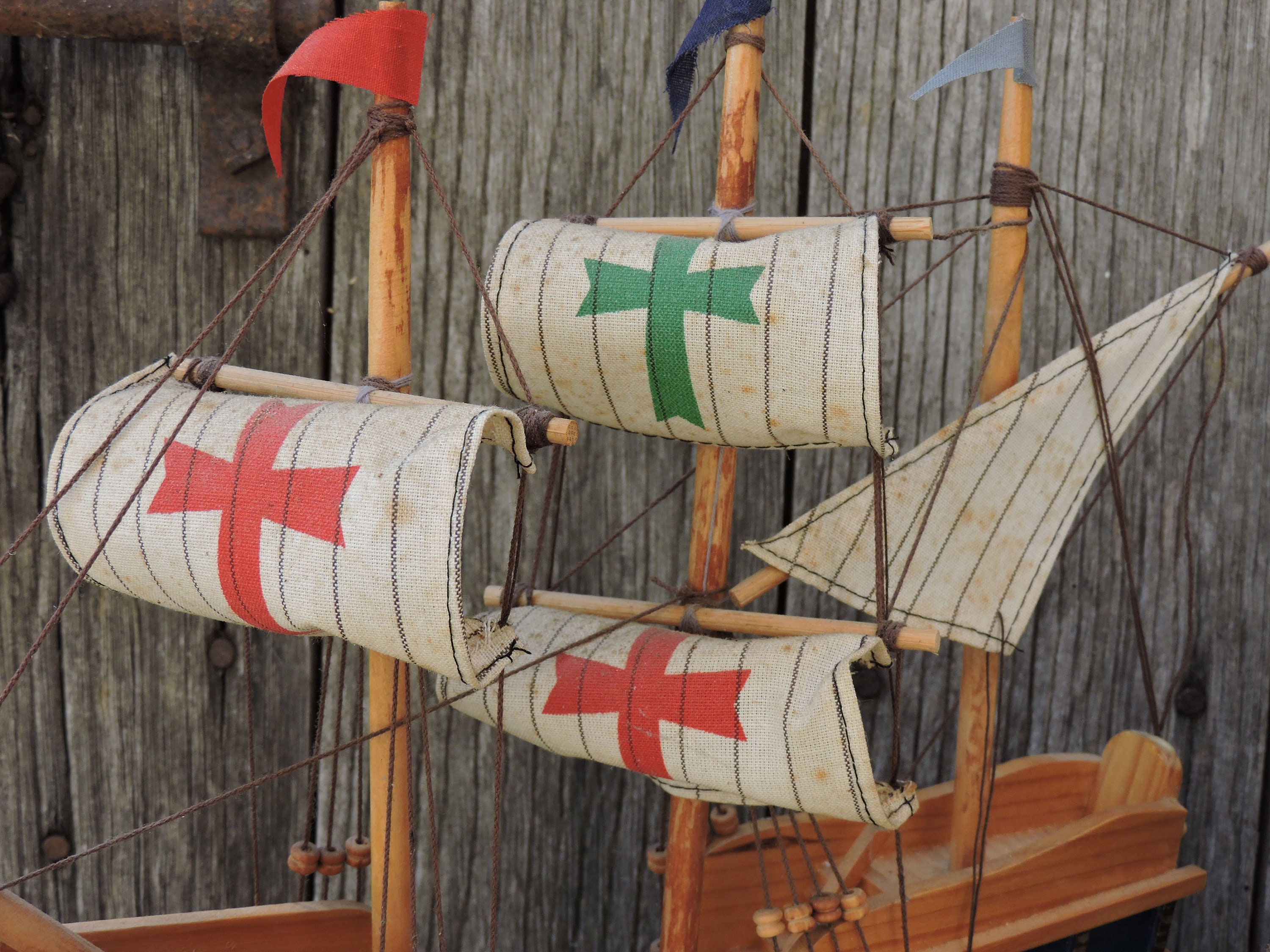 Two Vintage Model Boats, Model Sailing Vessel, 2 Miniature Sailing ...