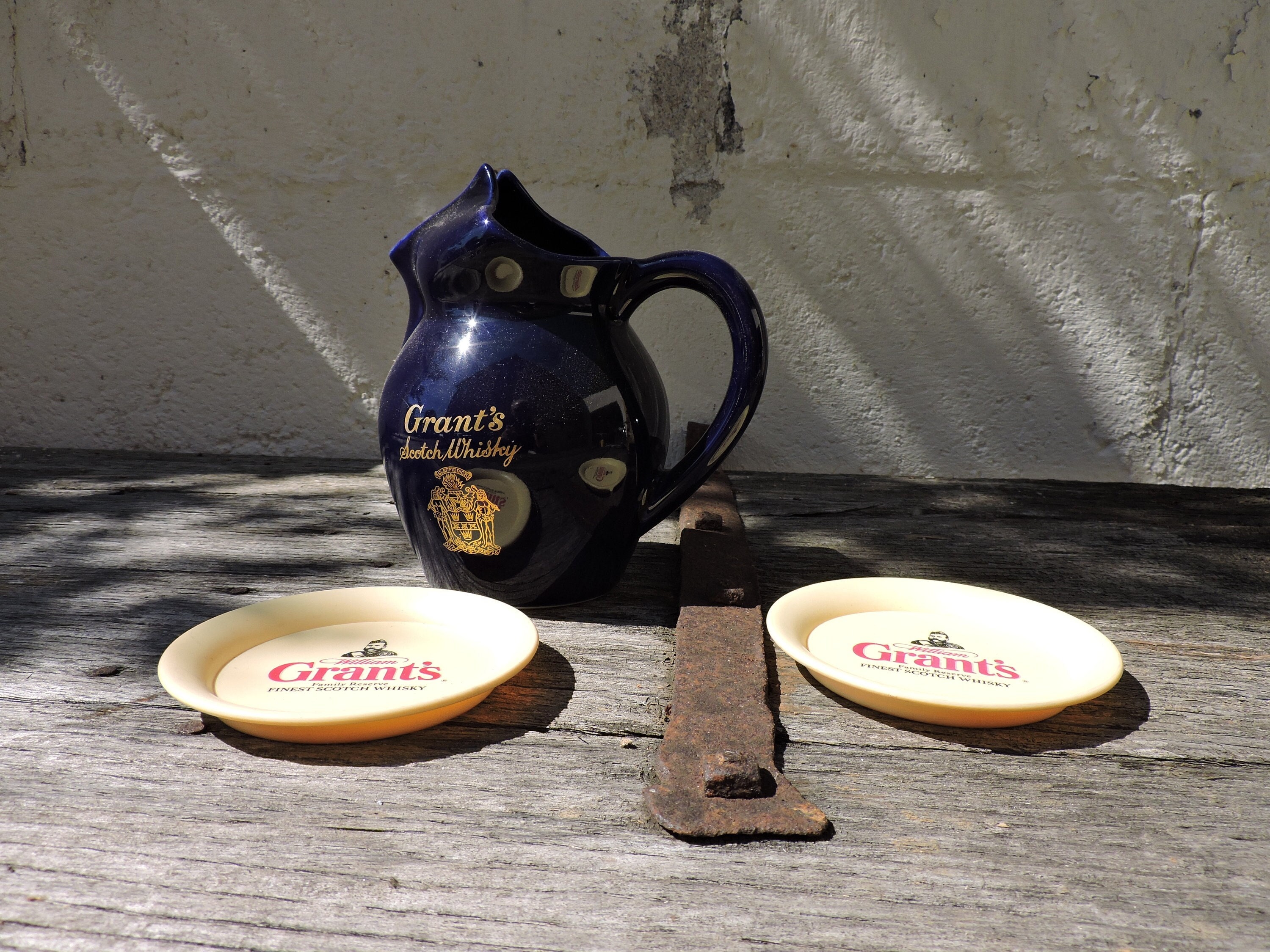 Scotch Whisky Advertising Pitcher and 2 Coasters Grants - Etsy