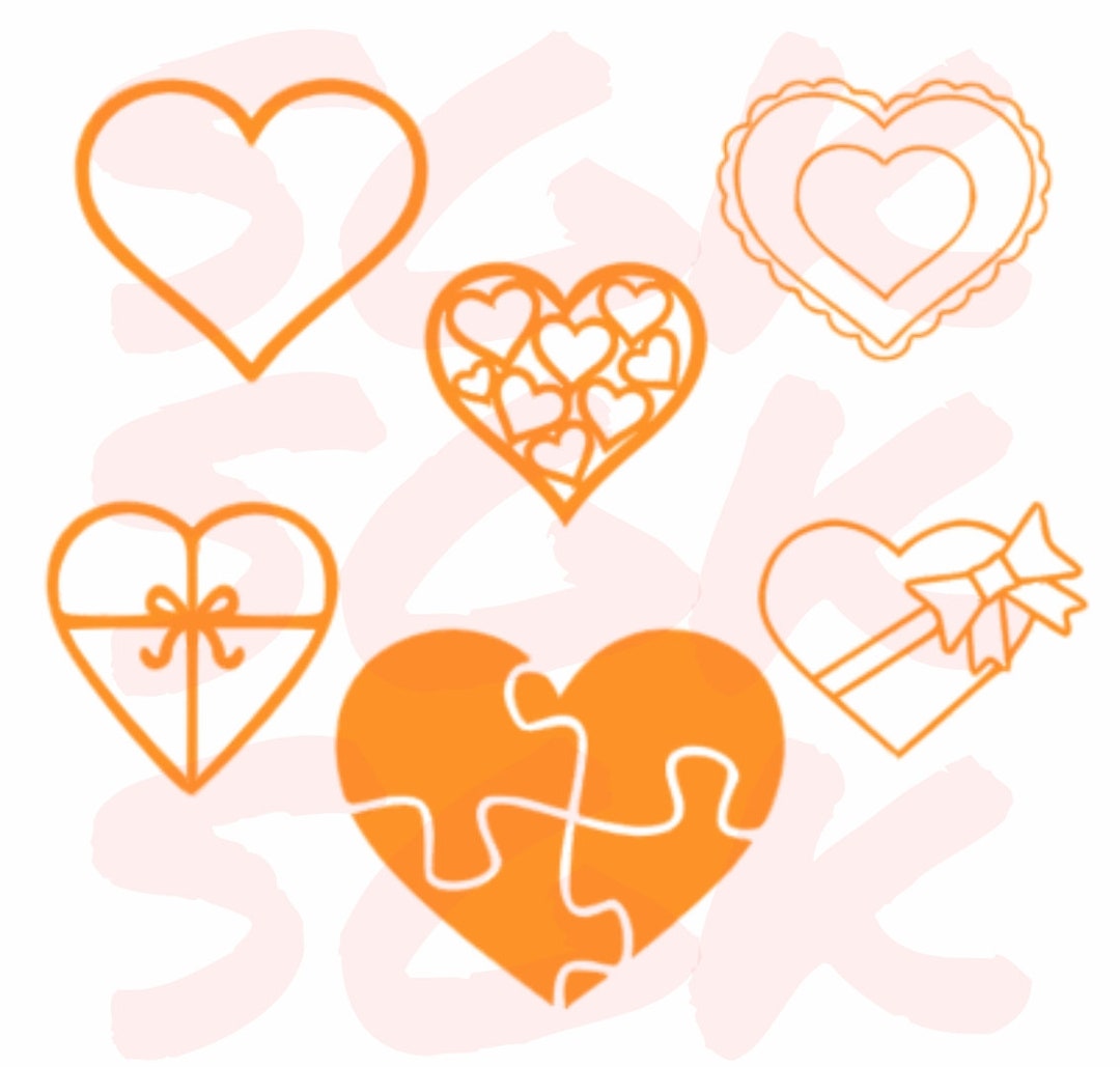 Hearts Svg - Etsy