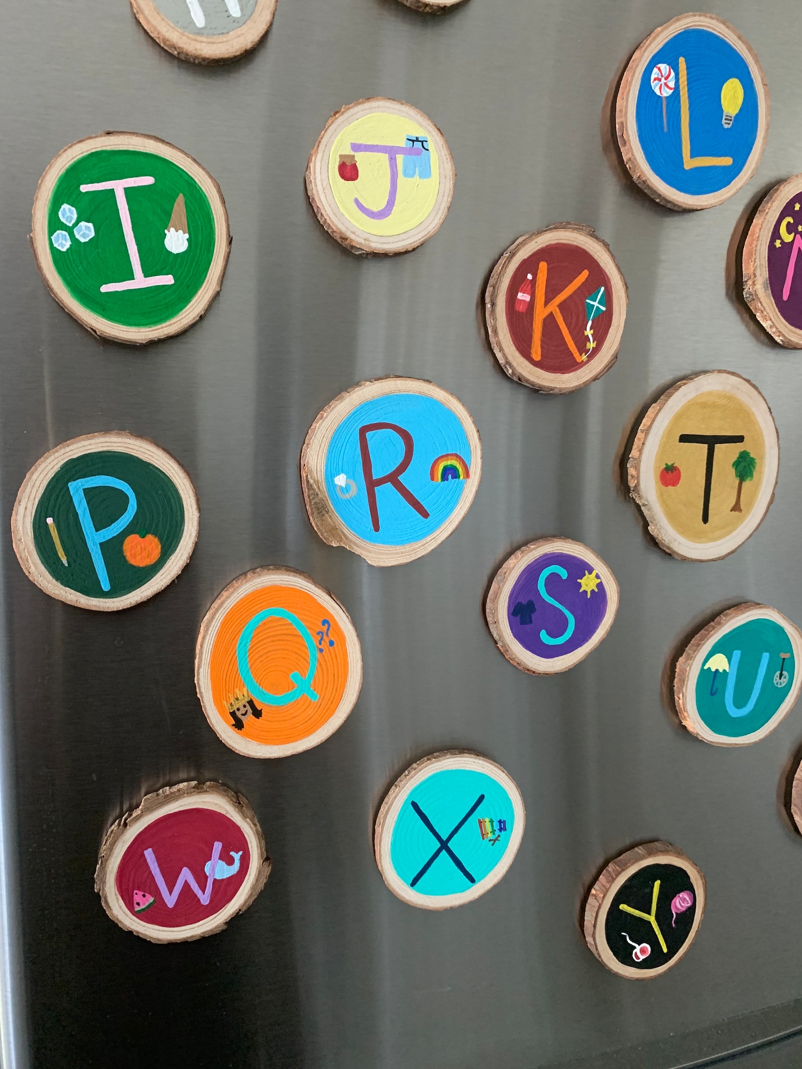 Wooden Alphabet Magnets ABC Refrigerator Magnets for Kids - Etsy