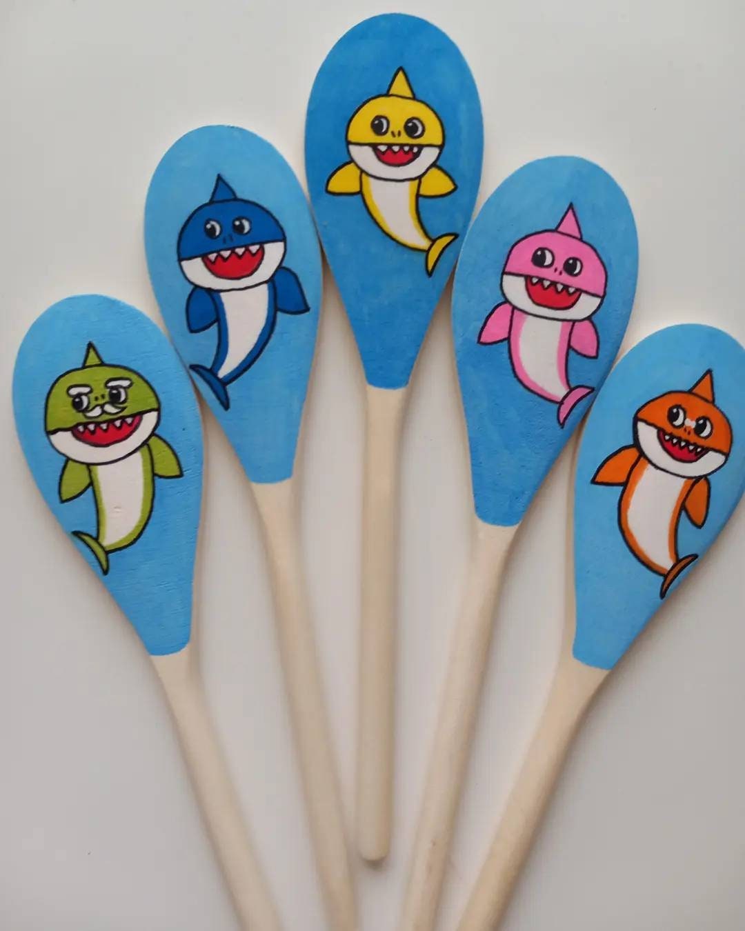 Baby Shark Family Spoons - Etsy