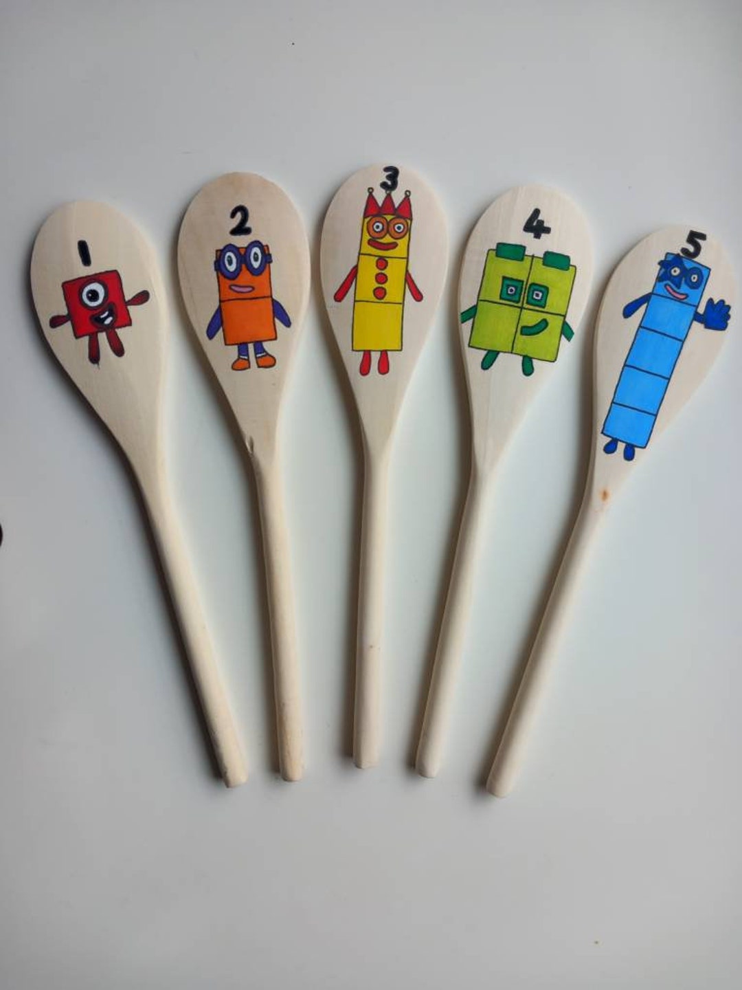 Numberblocks Spoons - Etsy UK
