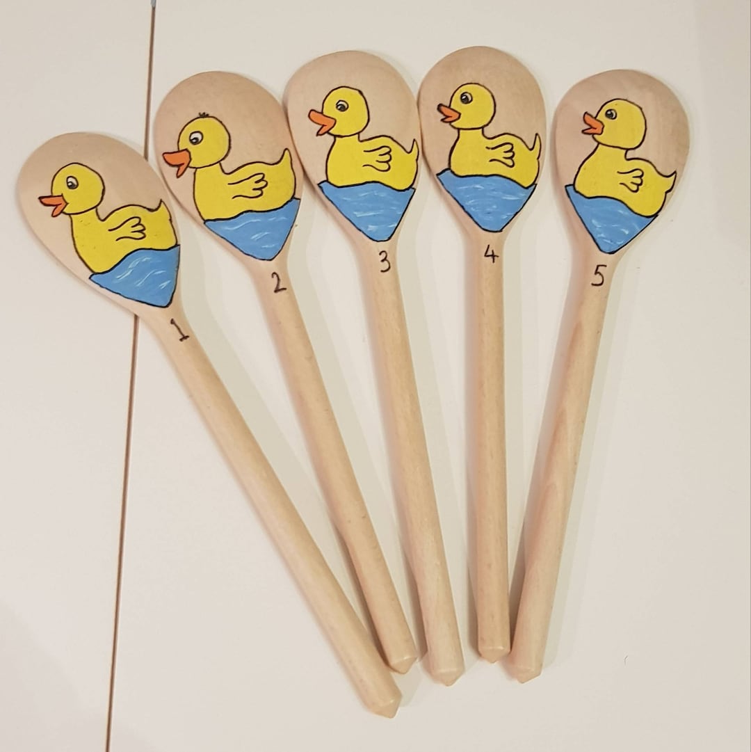 5 Little Ducks Nursery Rhyme Counting Spoons - Etsy