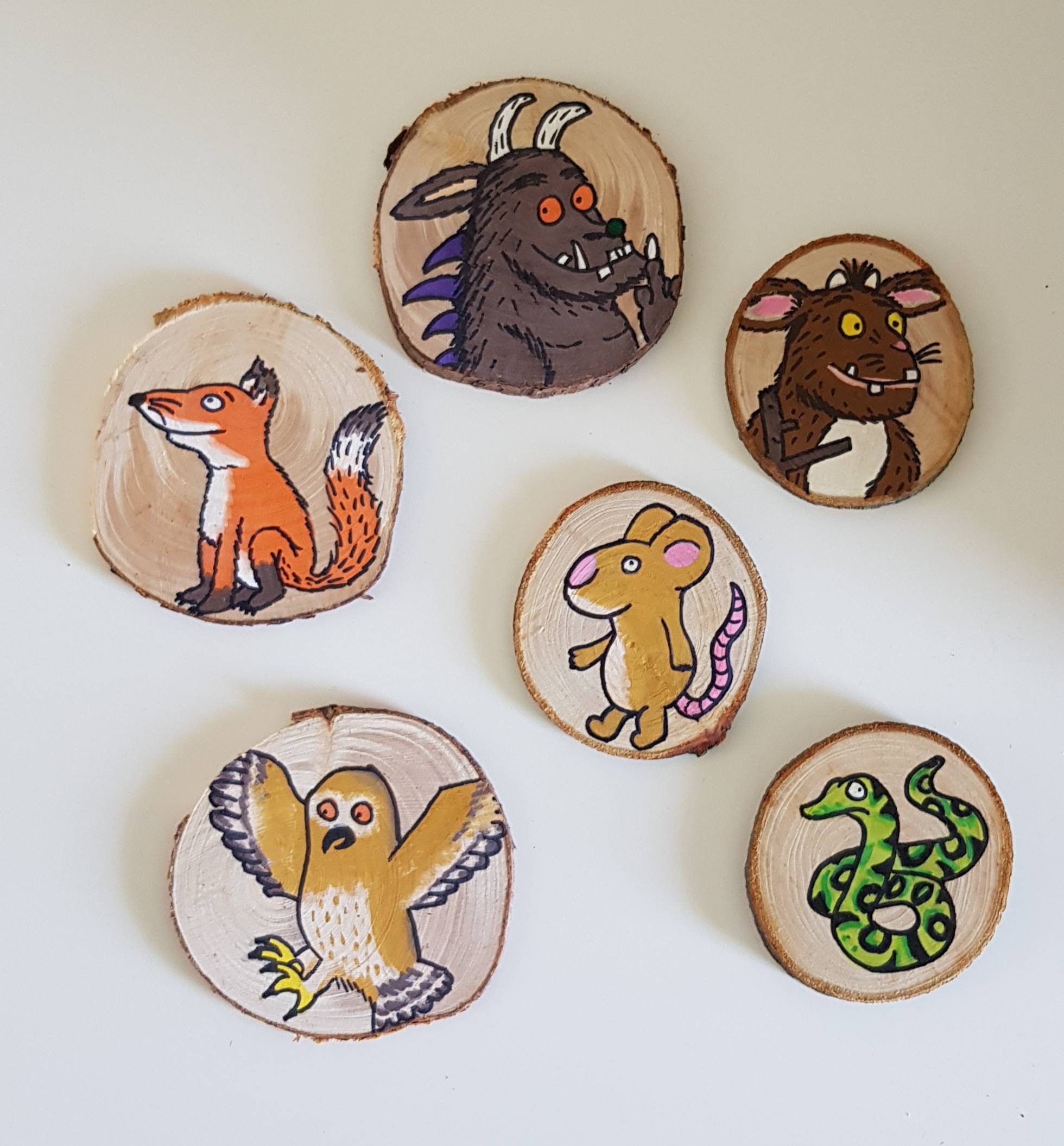Gruffalo and Child Character Log Slices - Etsy