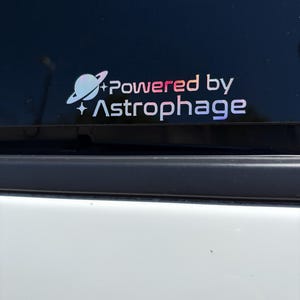 Powered by Astrophage Vinyl Decal - Project Hail Mary Car Decal - Etsy