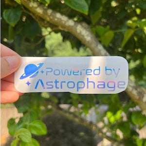 Powered by Astrophage Vinyl Decal - Project Hail Mary Car Decal - Etsy