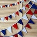 Red, White, Blue Bunting, Felt Flags, Garden Party Decor, Outdoor ...