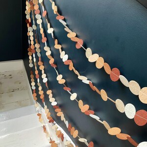 Neutral Boho Garland, Bohemian Felt Garland, Rust Confetti String ...