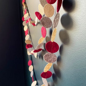 Spotty Christmas Garland, Festive Felt Garland, Confetti String ...