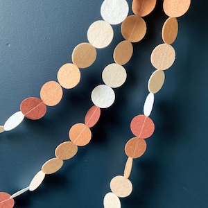 Neutral Boho Garland, Bohemian Felt Garland, Rust Confetti String ...