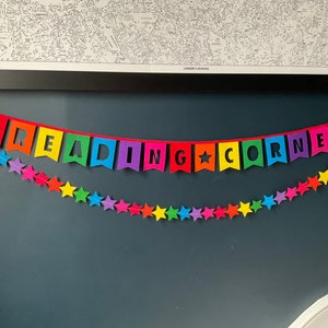 Reading Corner Banner in Colourful Felt Flags to Decorate a Nursery ...