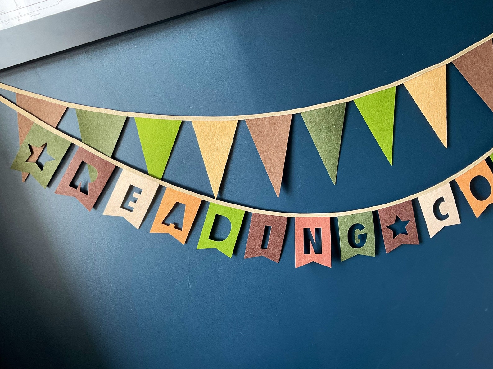 Reading Corner Banner in Nature Inspired Felt Flags to - Etsy