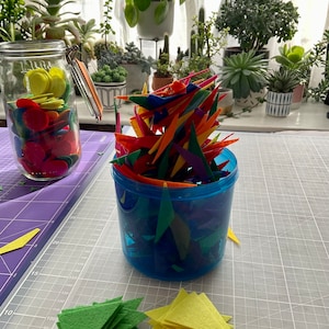 Felt Christmas Tinsel Garland, Zero Waste Decoration, Rainbow Felt ...