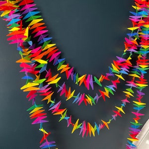 Felt Christmas Tinsel Garland, Zero Waste Decoration, Rainbow Felt ...
