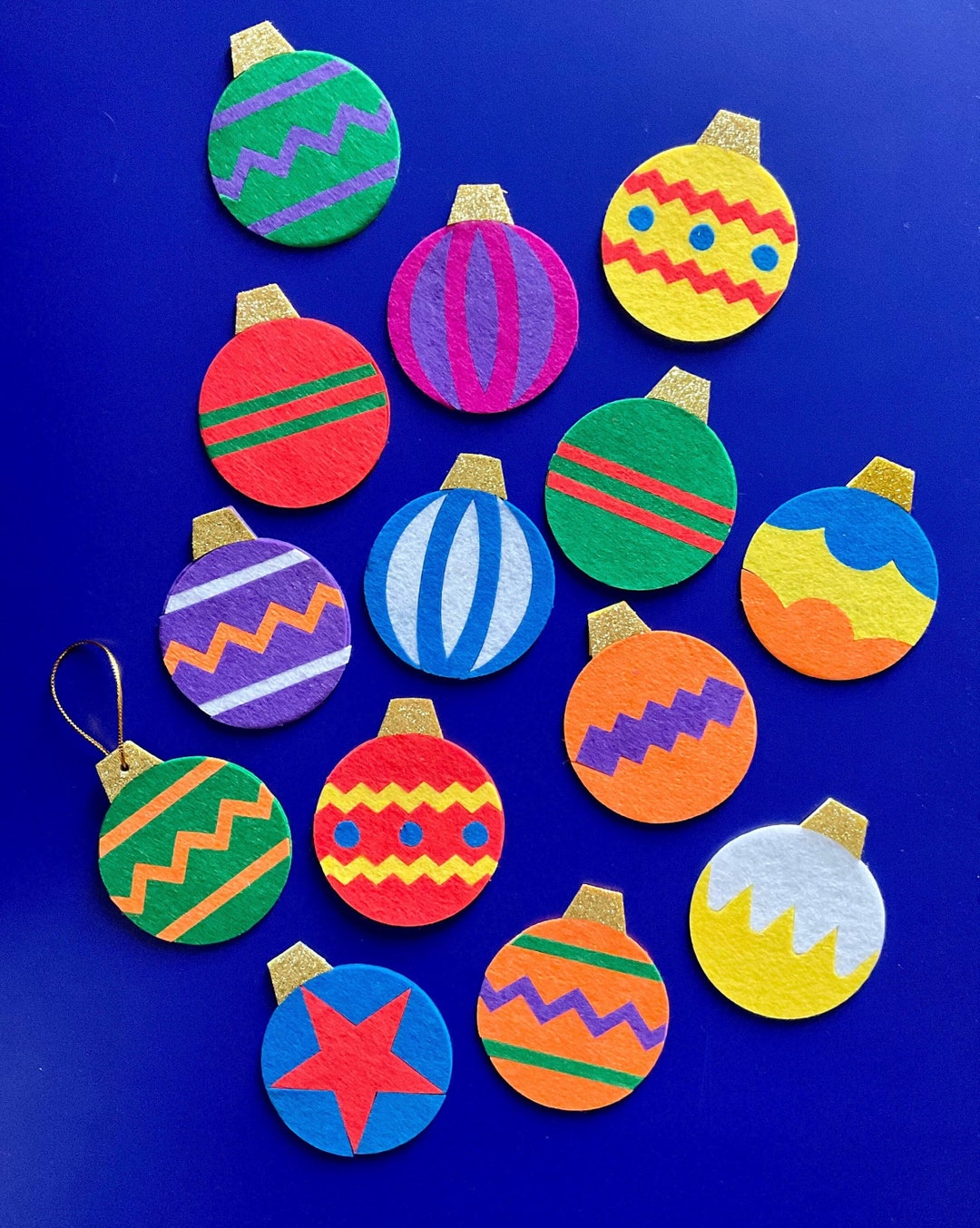 Felt Christmas Bauble Decorations, Xmas Tree Ornaments, Colourful ...