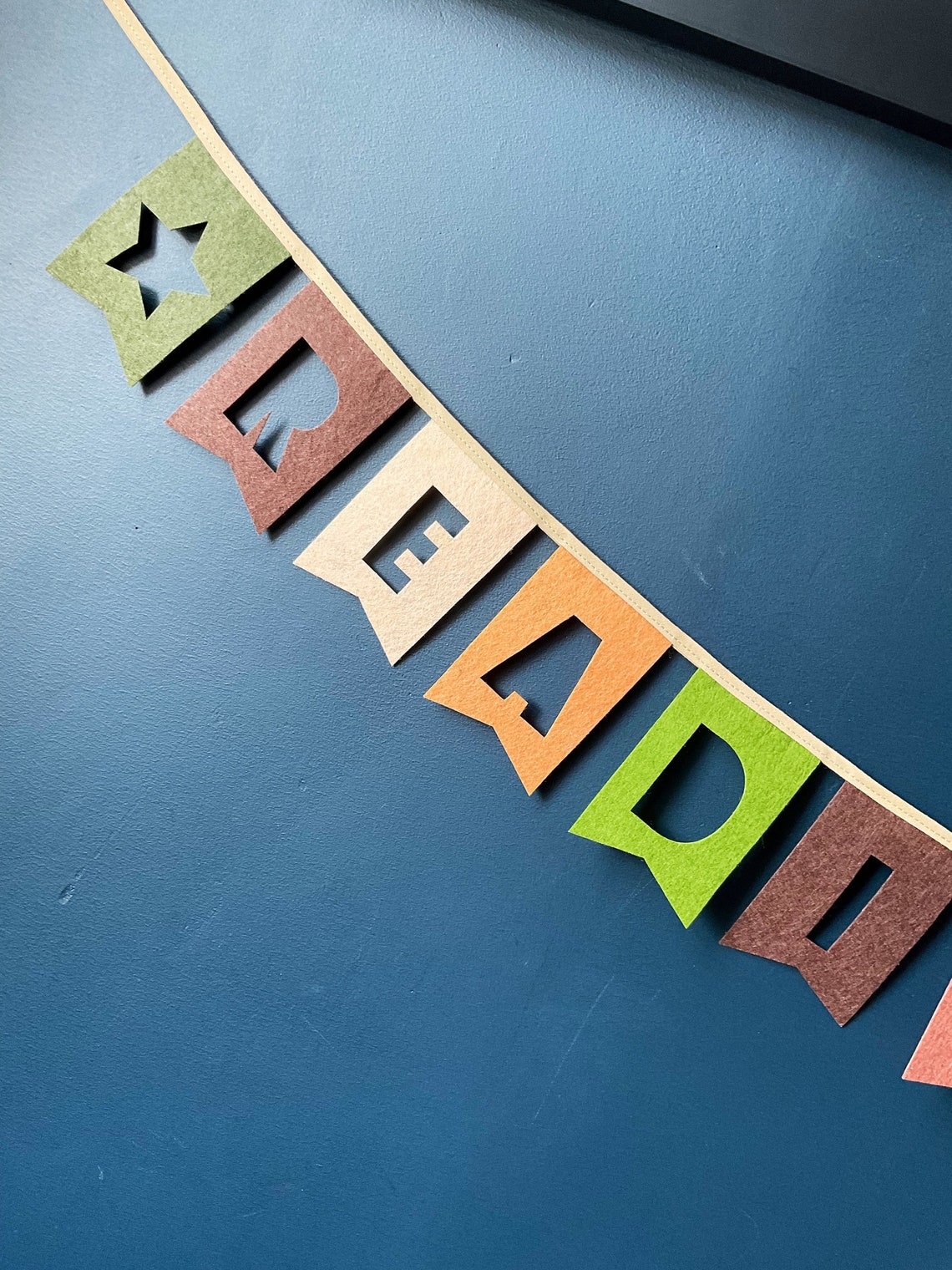 Reading Corner Banner in Nature Inspired Felt Flags to - Etsy