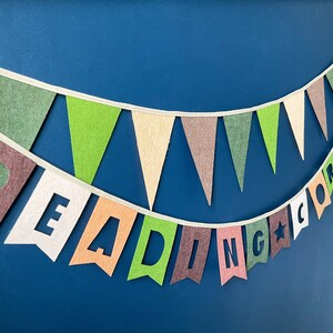 Reading Corner Banner in Nature Inspired Felt Flags to Decorate Any ...