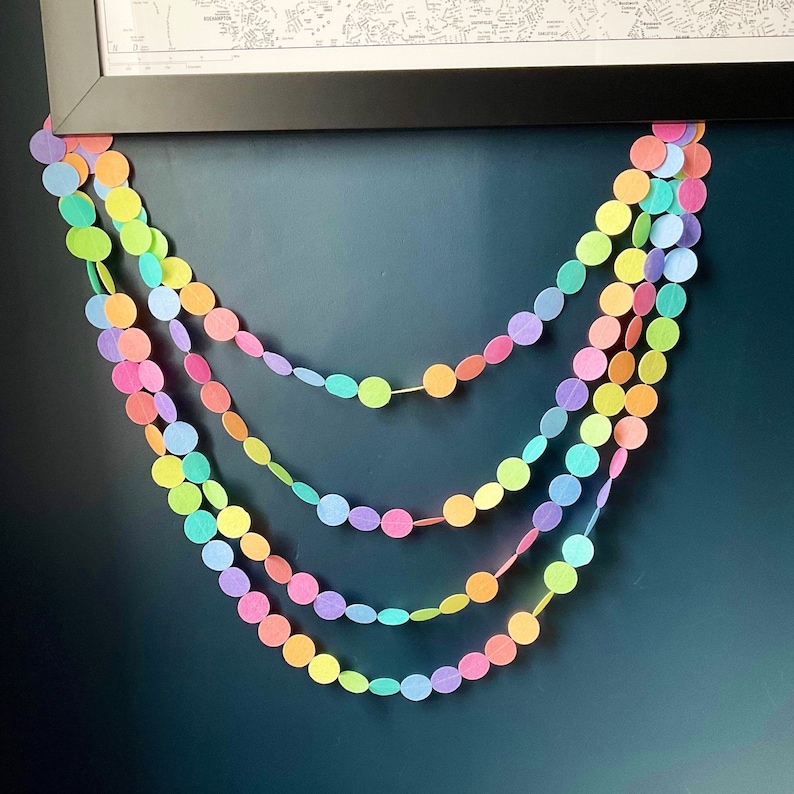 Spotty Rainbow Pastel Garland Colourful Felt Garland - Etsy