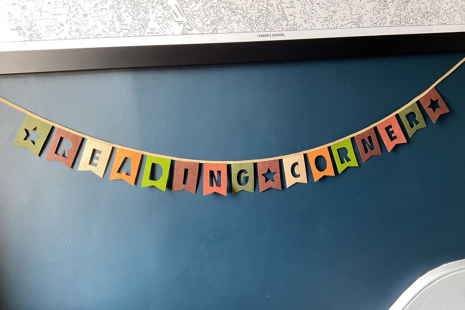 Reading Corner Banner in Nature Inspired Felt Flags to - Etsy