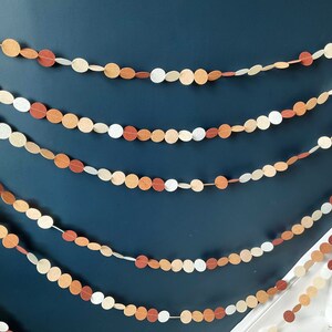 Neutral Boho Garland, Bohemian Felt Garland, Rust Confetti String ...