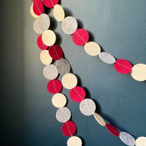 Spotty Christmas Garland, Festive Felt Garland, Confetti String ...