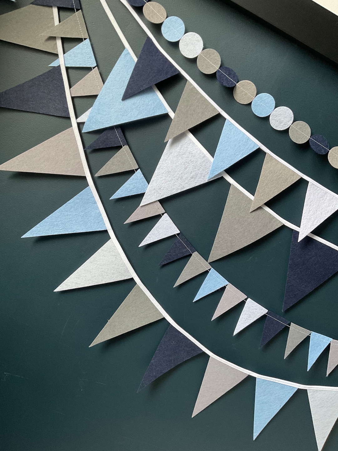 Blue Bunting, Boys Bedroom Decoration, Boys Nursery Felt Bunting ...