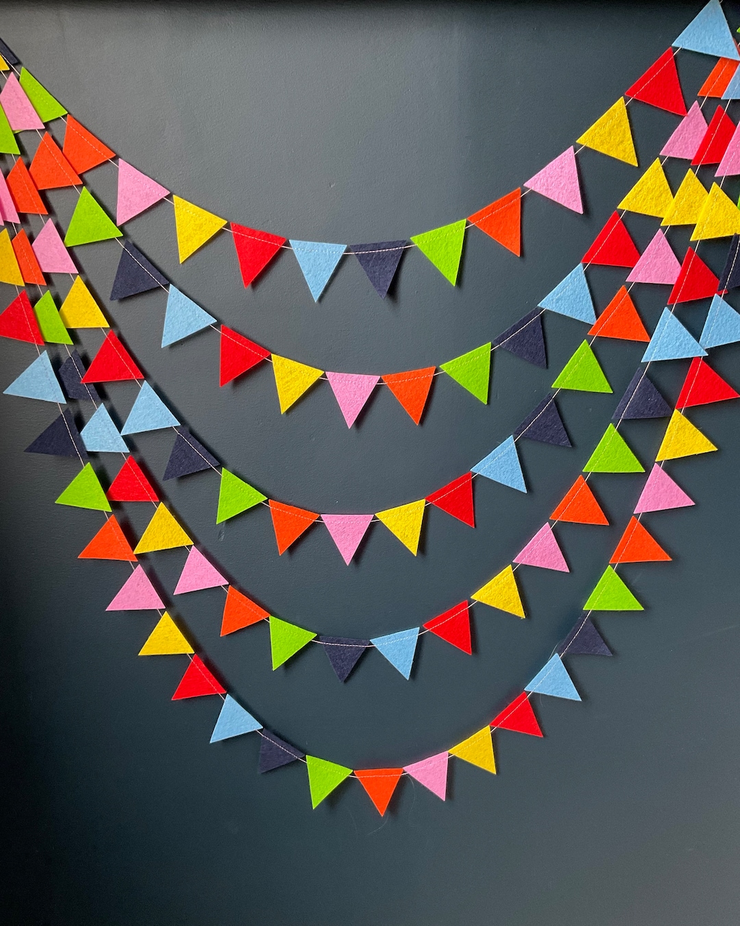 Festival Bunting, Colourful Pennant Flags, Wedding Decoration, Birthday ...