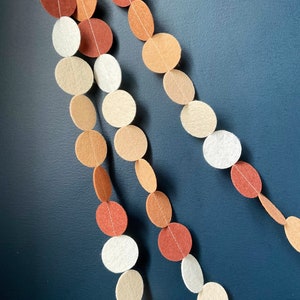 Neutral Boho Garland, Bohemian Felt Garland, Rust Confetti String ...