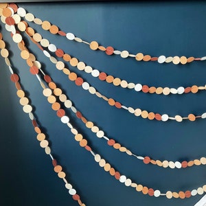 Neutral Boho Garland, Bohemian Felt Garland, Rust Confetti String ...