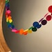 Spotty Rainbow Garland, Colourful Felt Garland, Confetti String ...