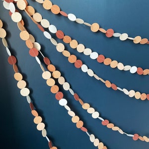 Neutral Boho Garland, Bohemian Felt Garland, Rust Confetti String ...