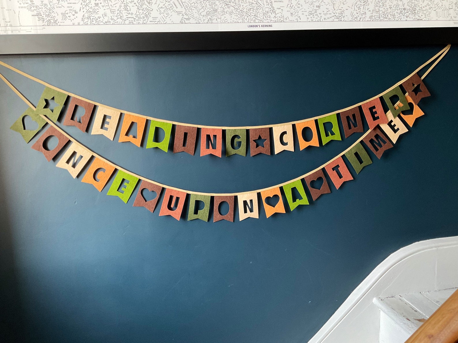 Reading Corner Banner in Nature Inspired Felt Flags to - Etsy