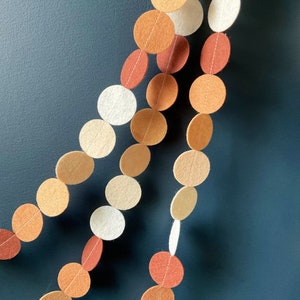 Neutral Boho Garland, Bohemian Felt Garland, Rust Confetti String ...