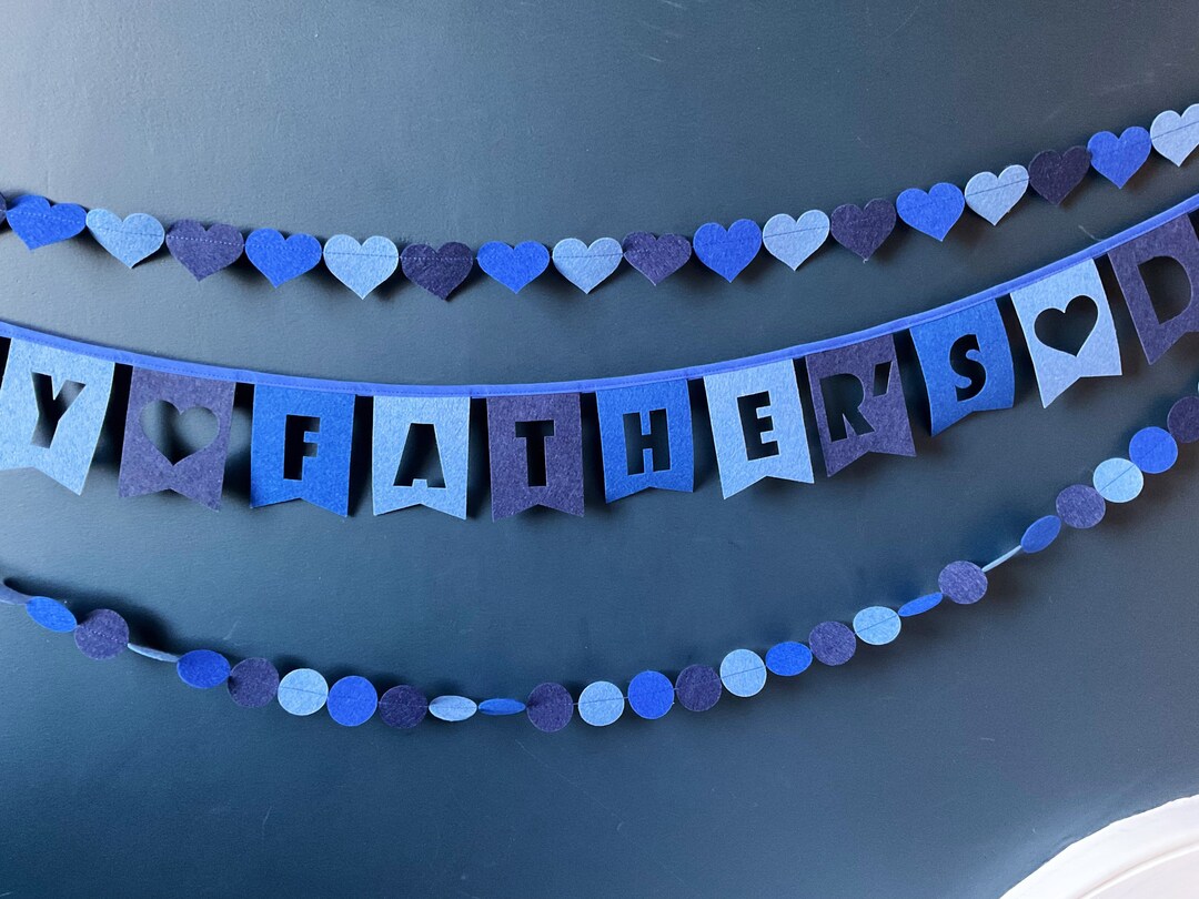Happy Fathers Day Felt Bunting Decoration, Available With Optional ...