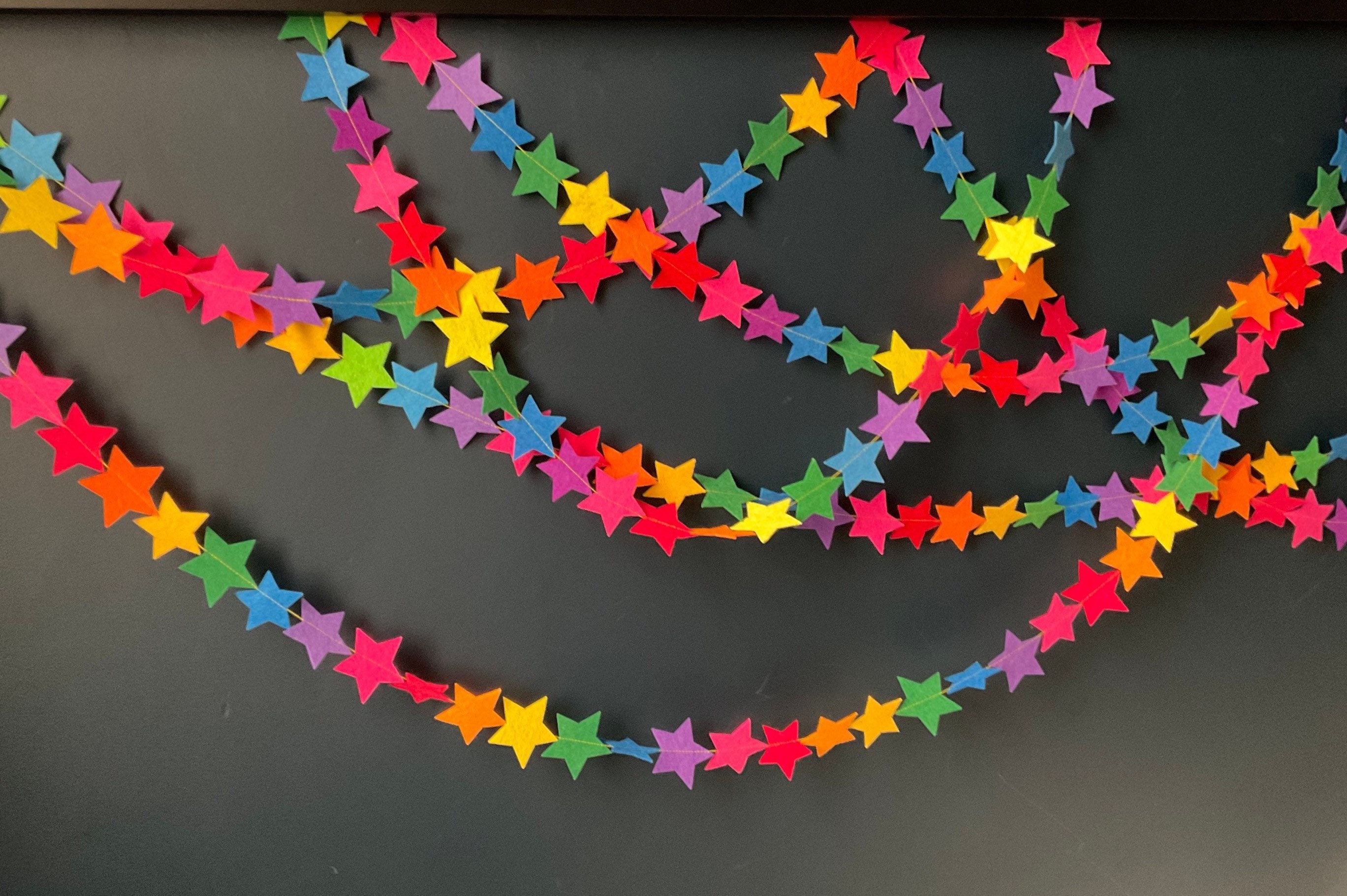 Paper & Party Supplies Star Bunting Handmade and Reusable Rainbow Party ...