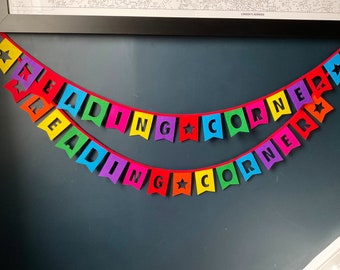 Reading Corner Banner Printable / Reading Corner Bunting / Reading ...