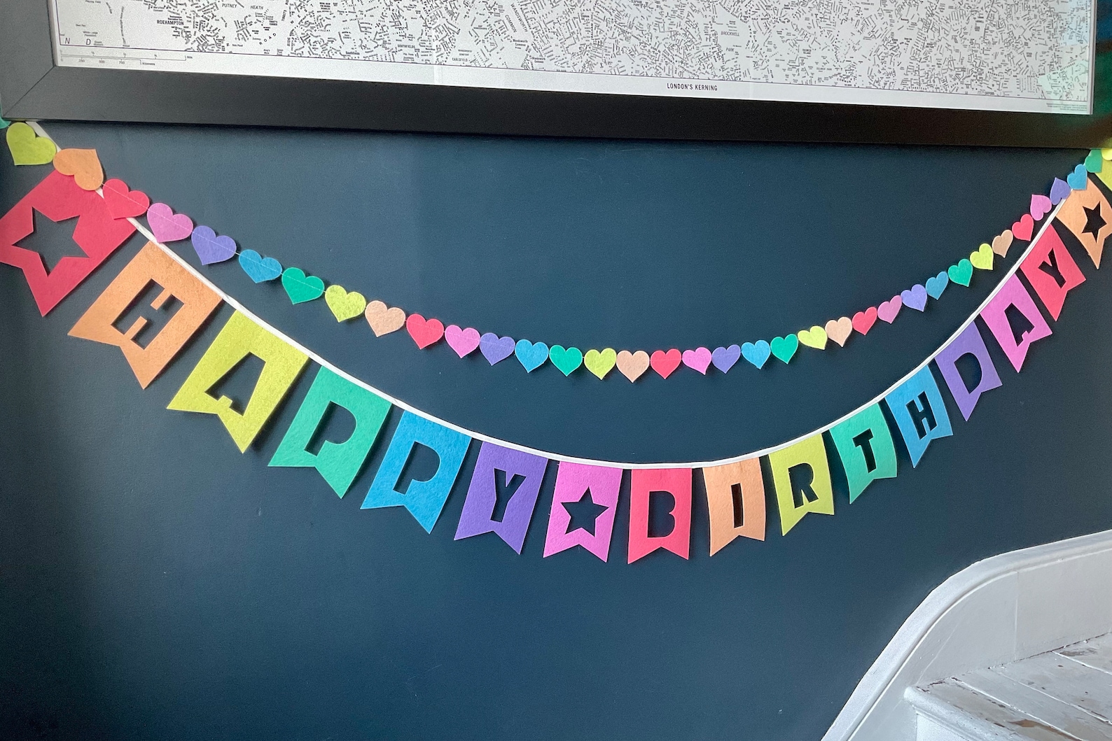 Happy Birthday Banner, Unique Custom Felt Name Banner, Personalised ...