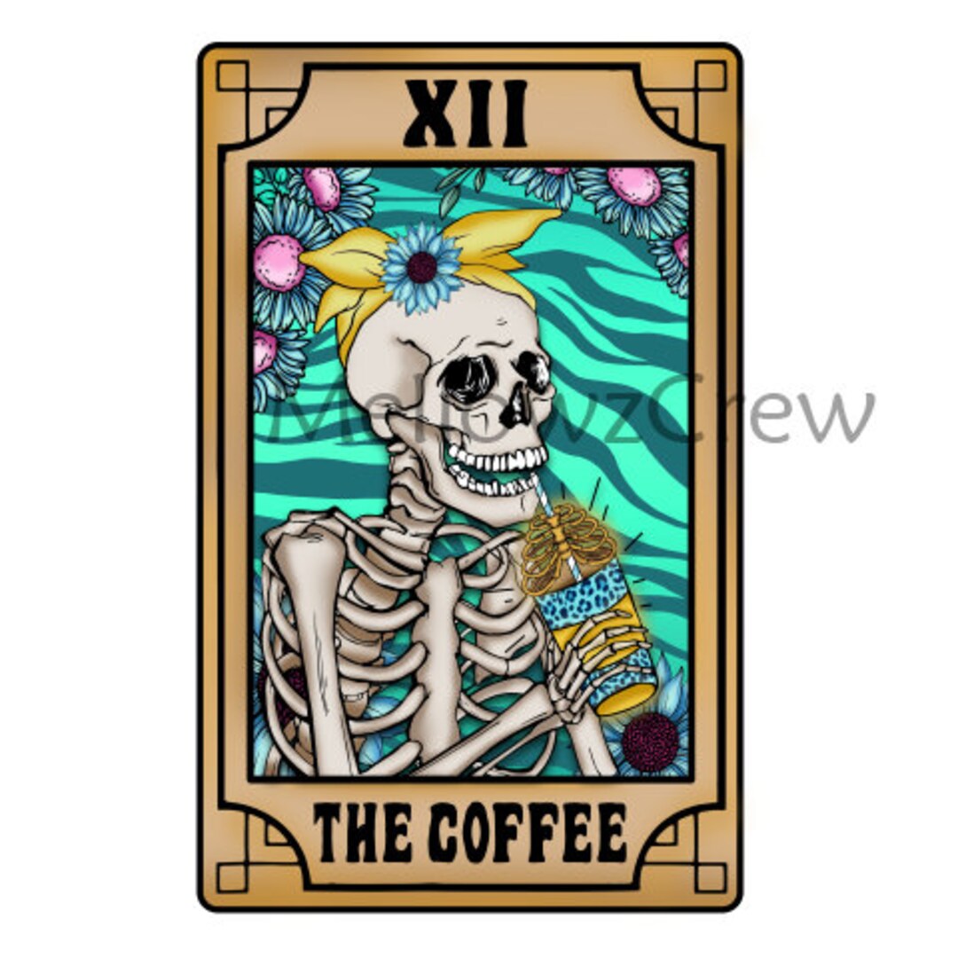 Skeleton Coffee Cups Png Sublimation Design Download, Coffee Cups Png ...