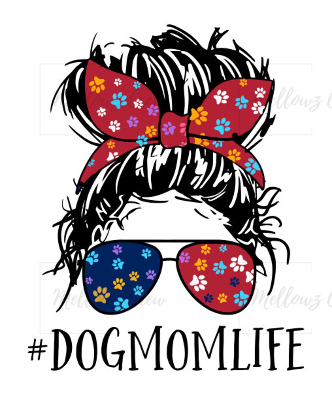 Dog Mom Life PNG, Dog Mom Skull PNG Digital Download, Paw Ready to ...