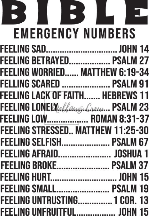 Bible Emergency Numbers Png Jesus Numbers,faith Clipart,jesus Lover ...