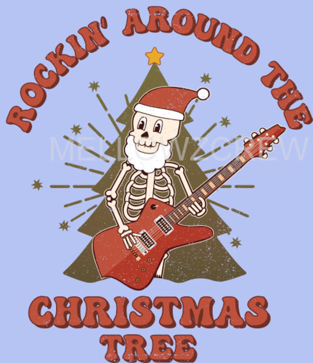 Rockin Around the Christmas Tree Png, Skeleton Sublimation, Western Png ...