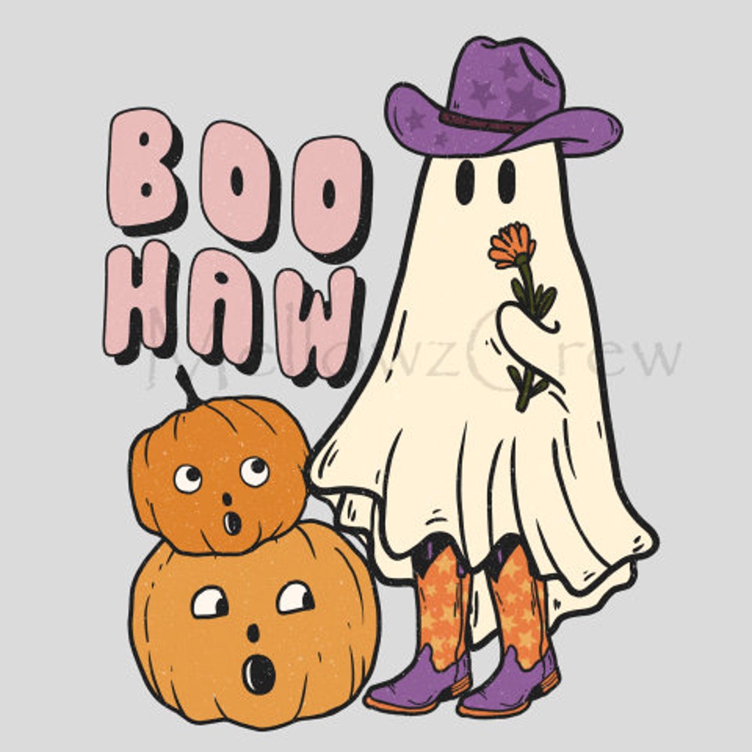 Boo Haw Png, Halloween Png, Western Halloween Png, Retro Halloween Png ...