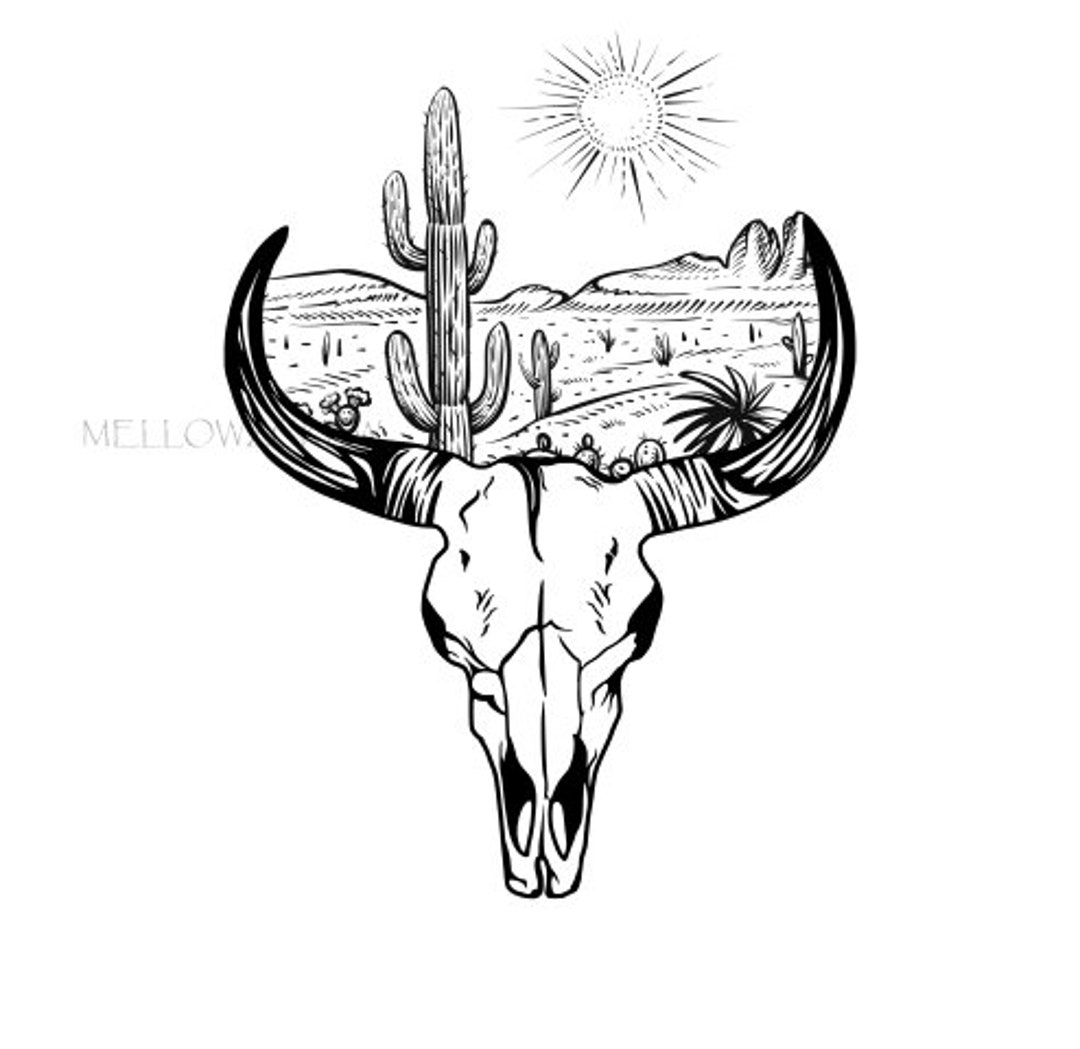 Cow Skull Png, Cute Western Shirt, Cactus Png, Png Digital Design ...