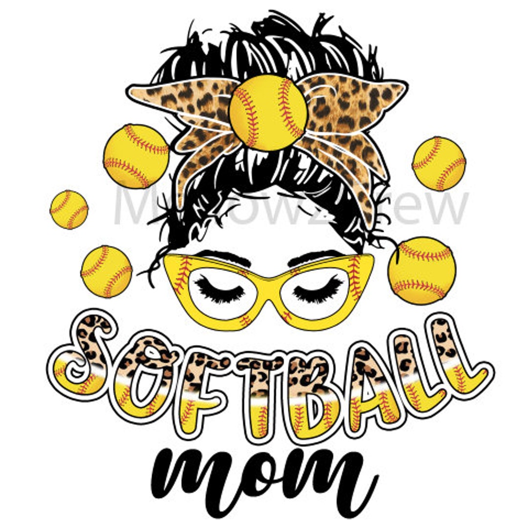 Softball Mom, Softball Clipart, Transparent PNG File for Sublimation ...
