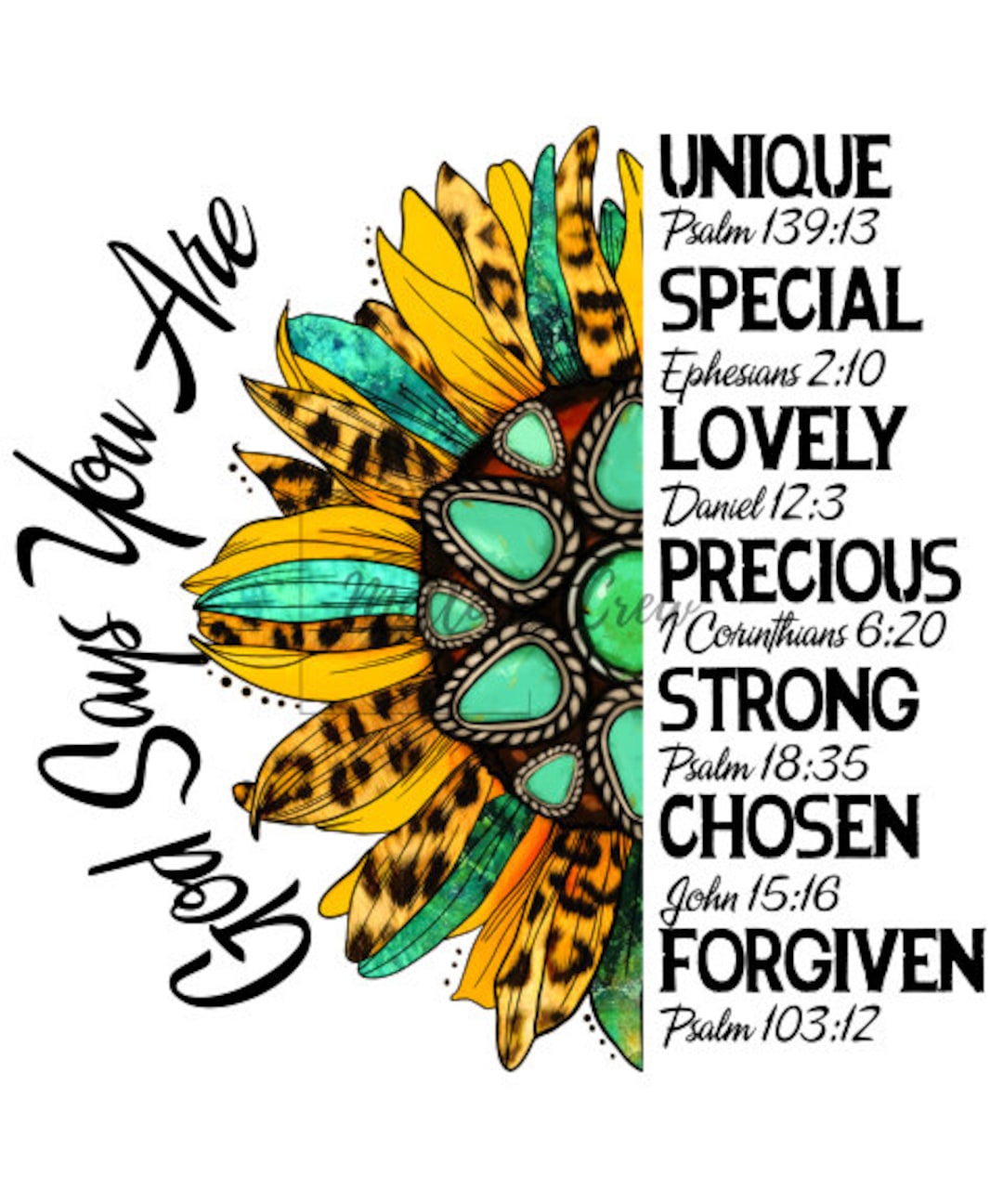 God Says You Are PNG | Faith Clipart | Sunflower Png | Sublimation ...