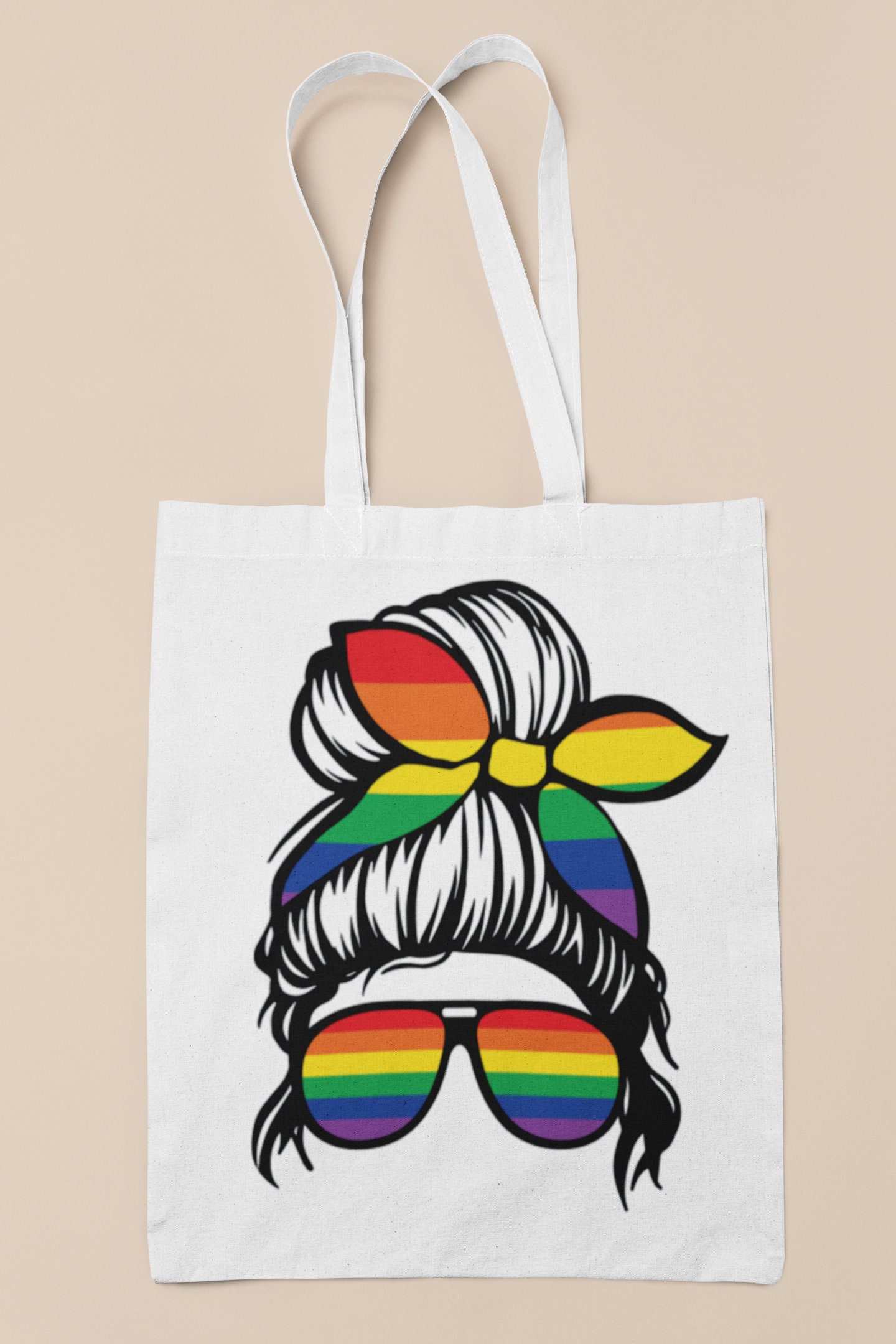 LGBTQ Messy Bun Mom Pride Png |messy Bun Mom Png |lgbtq Messy Bun Mom ...