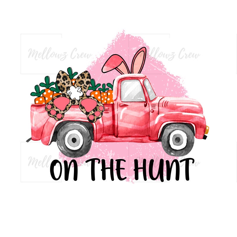 On the Hunt Png, Easter Png, Bunny Png, Happy Easter, Retro Png ...