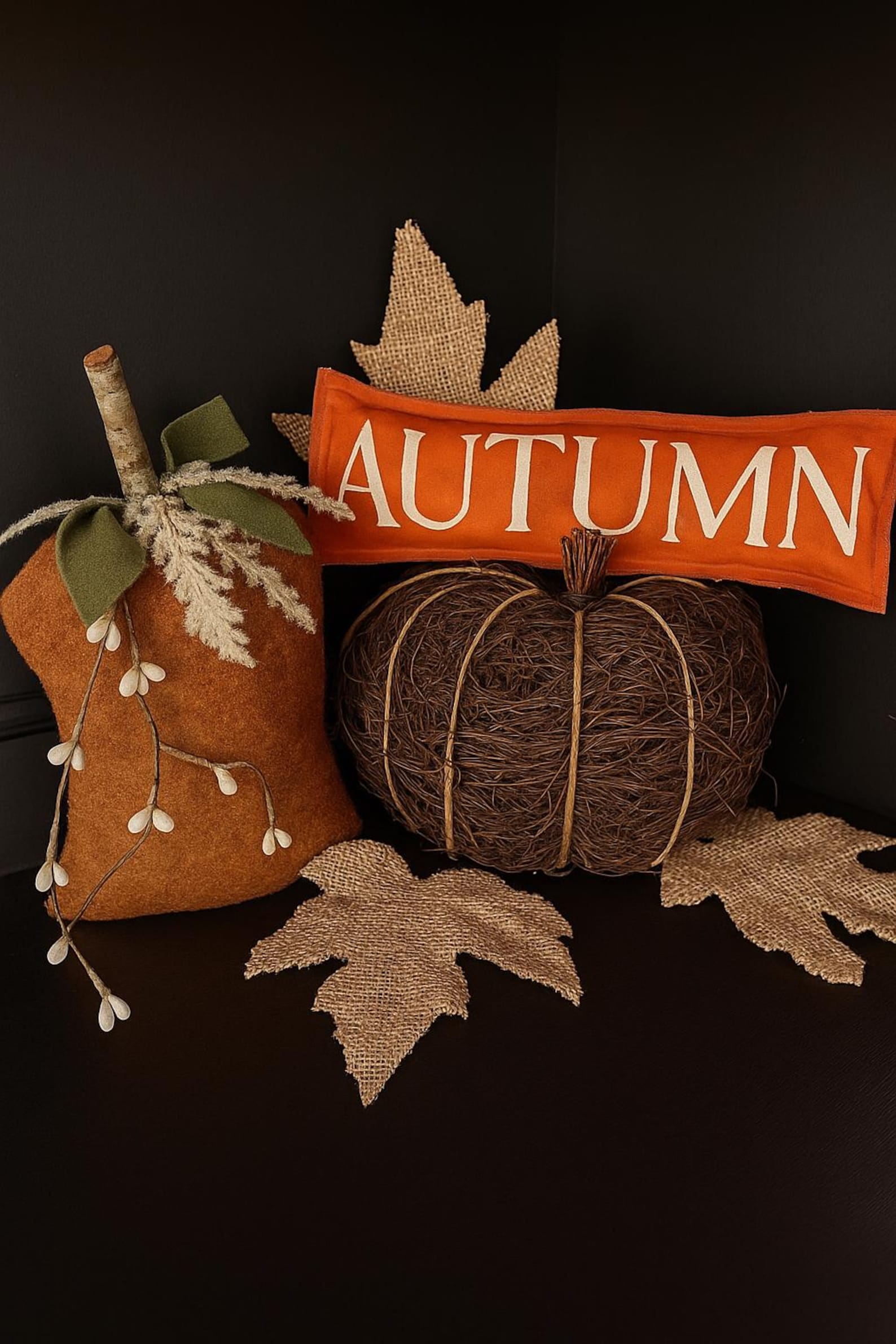 Felt Pumpkin Bowl Filler: Mini Fall Pumpkin Pillow Tuck - Etsy