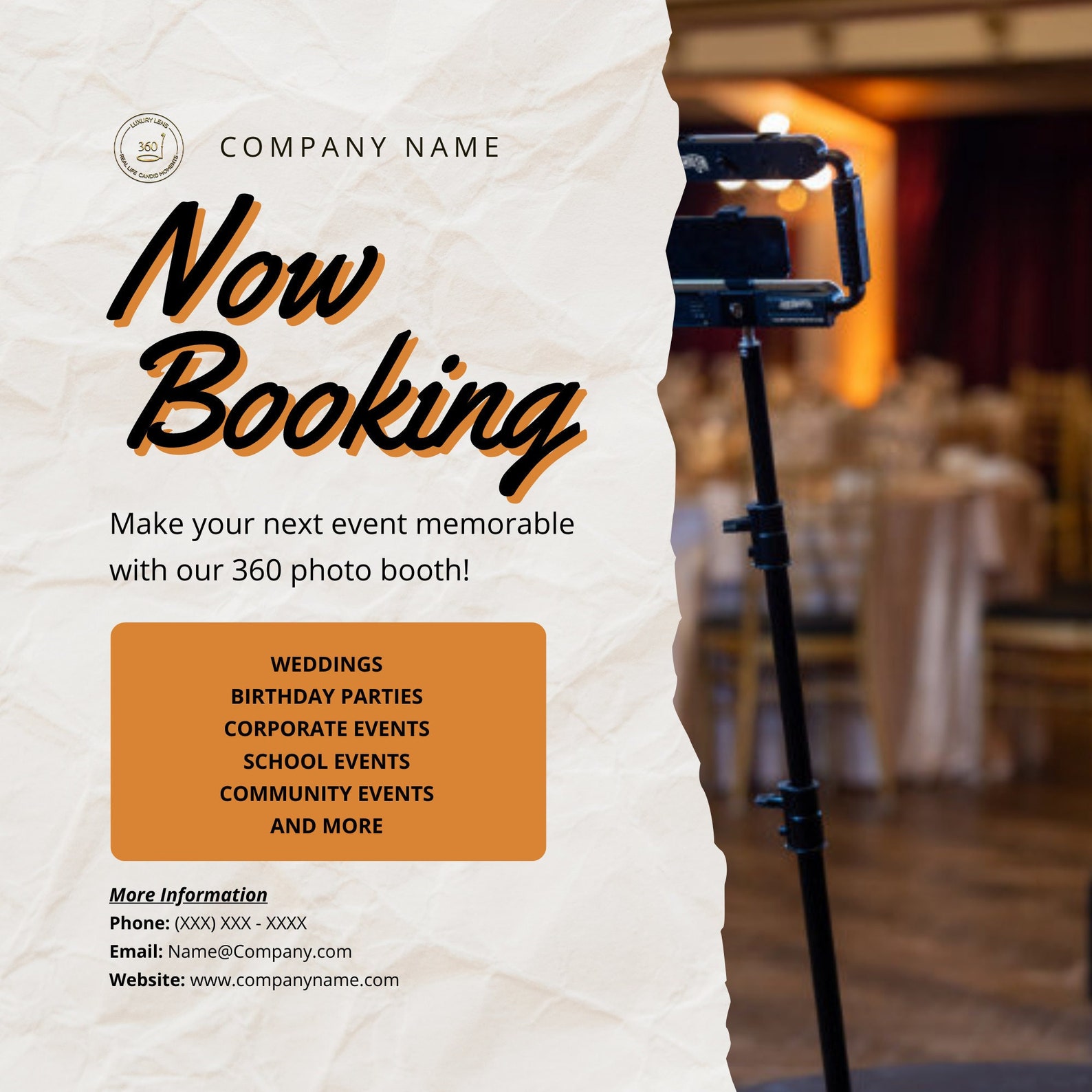 360 Photo Booth Flyer • Photo Booth Flyer • Photo Booth Business Flyer ...